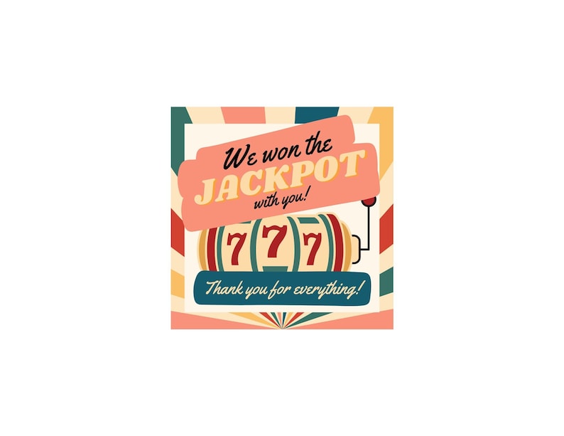 We Won the Jackpot/lottery With You! - Etsy