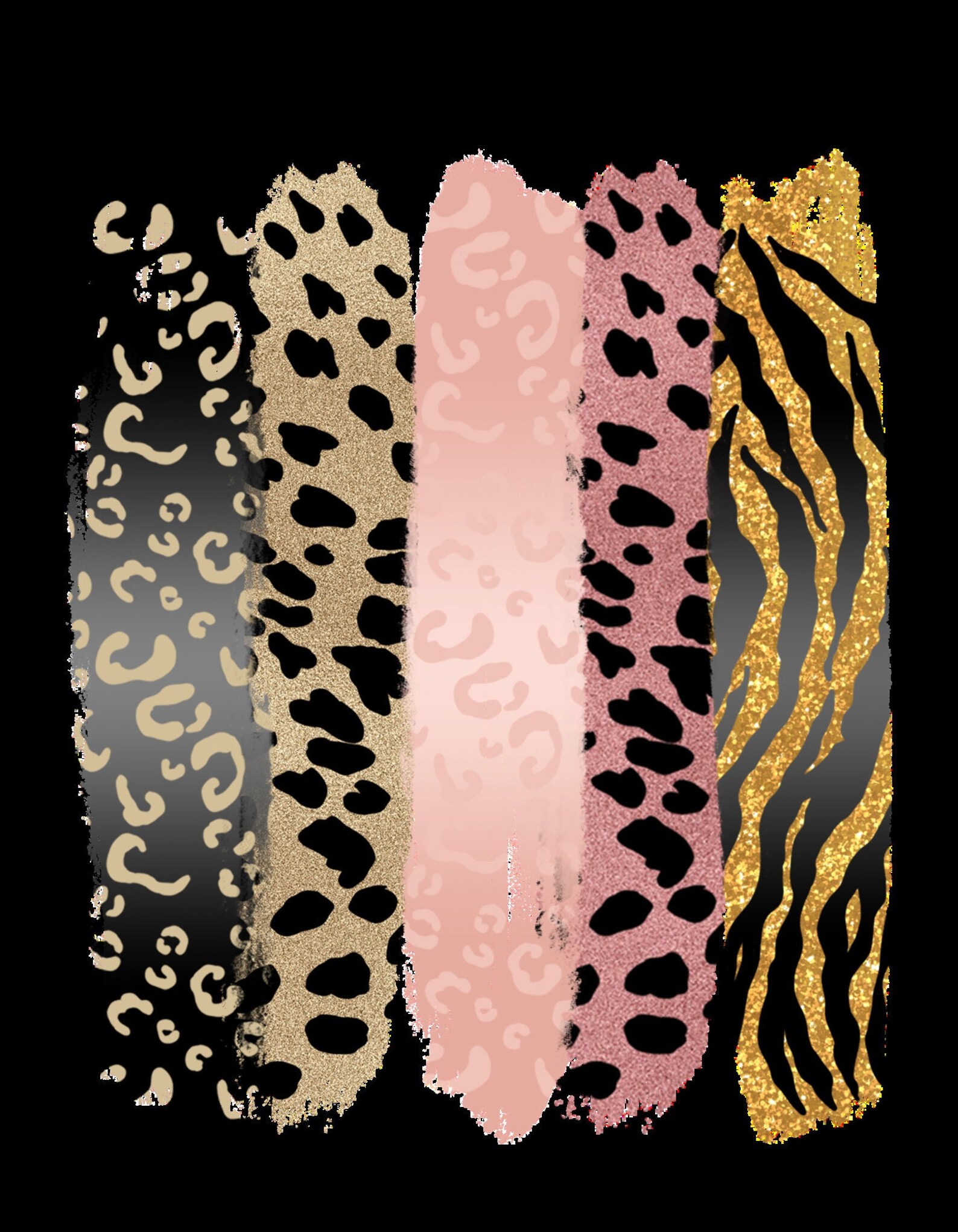 Cheetah,leopard,zebra Glitter,goldglitterbrushstrokes,brush Stroke Png ...