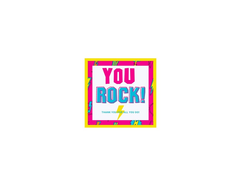 You Rock! Printable Tag - Etsy