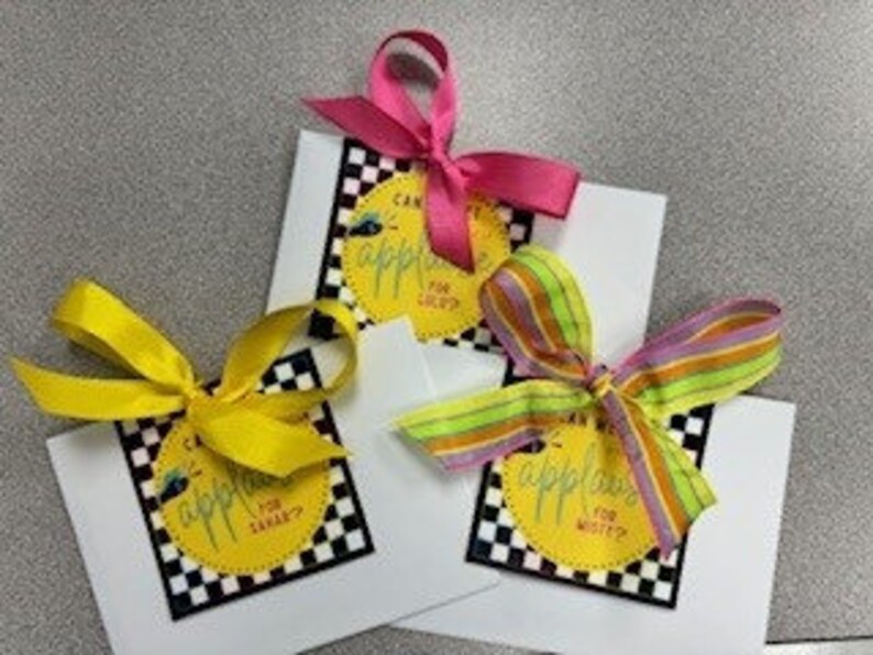 Cute Printable "round of Applause" Gift Tag for Small Appreciation Gift ...