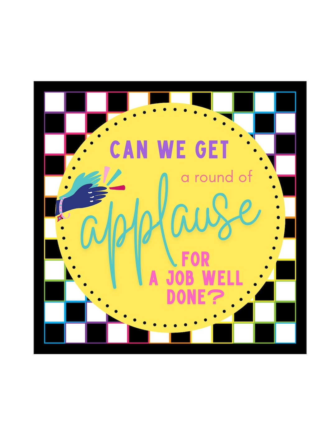 Cute Printable "round of Applause" Gift Tag for Small Appreciation Gift ...