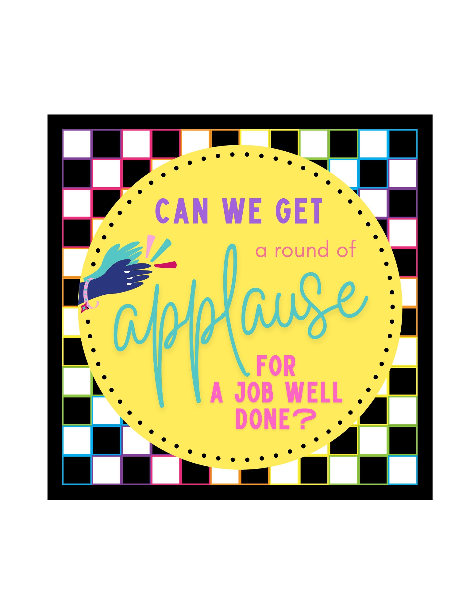 Cute Printable "round of Applause" Gift Tag for Small Appreciation Gift ...