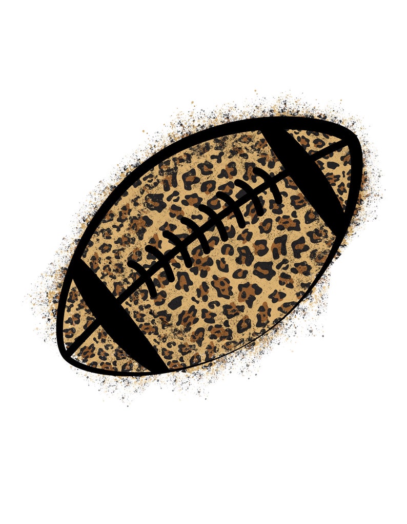 Cute Cheetah/leopard Print Football PNG - Etsy