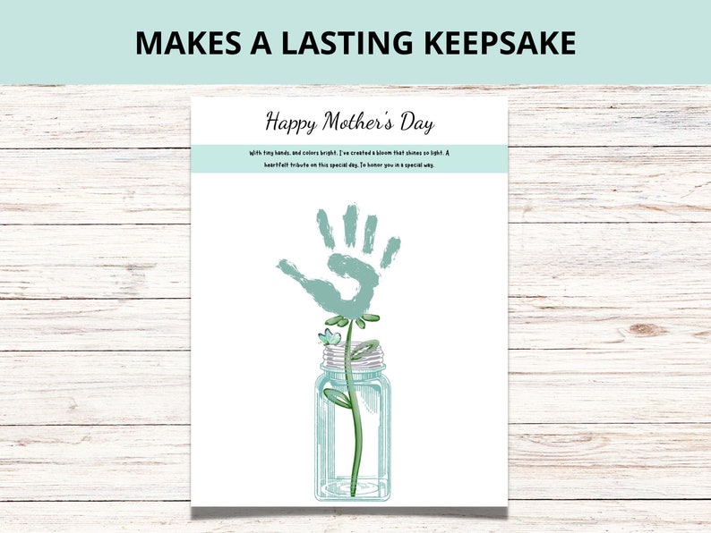 Printable Mother's Day Handprint Craft, Mother's Day Gift, Handprint ...