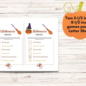 Printable Halloween Games Bundle--word Scramble, Candy Dice, & Think ...