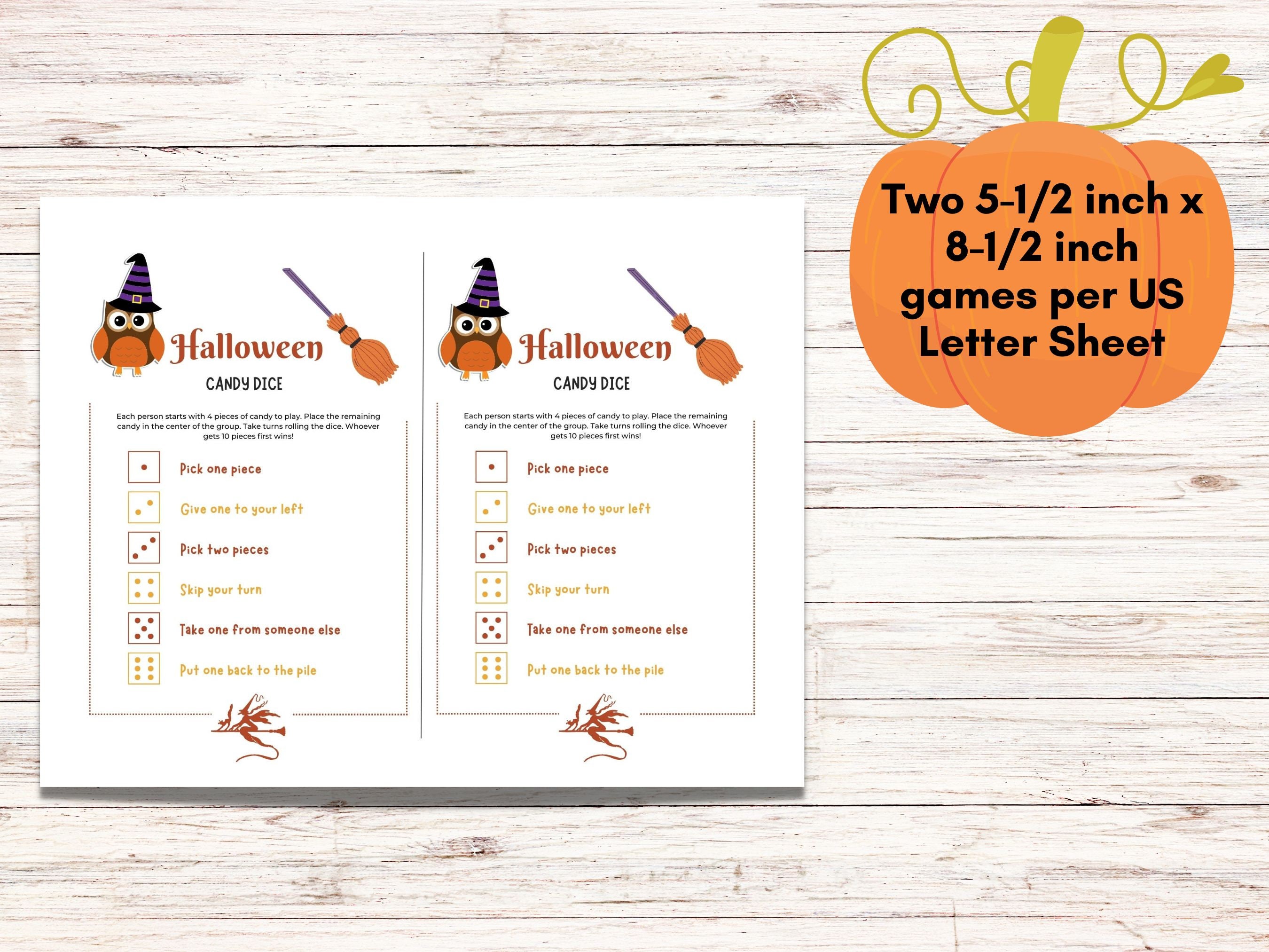 Printable Halloween Games Bundleword Scramble, Candy Dice, & Think Fast ...