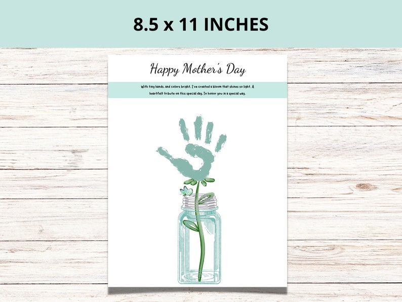 Printable Mother's Day Handprint Craft, Mother's Day Gift, Handprint ...