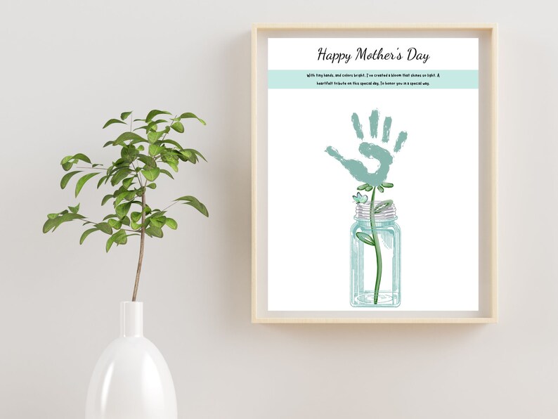 Printable Mother's Day Handprint Craft, Mother's Day Gift, Handprint ...