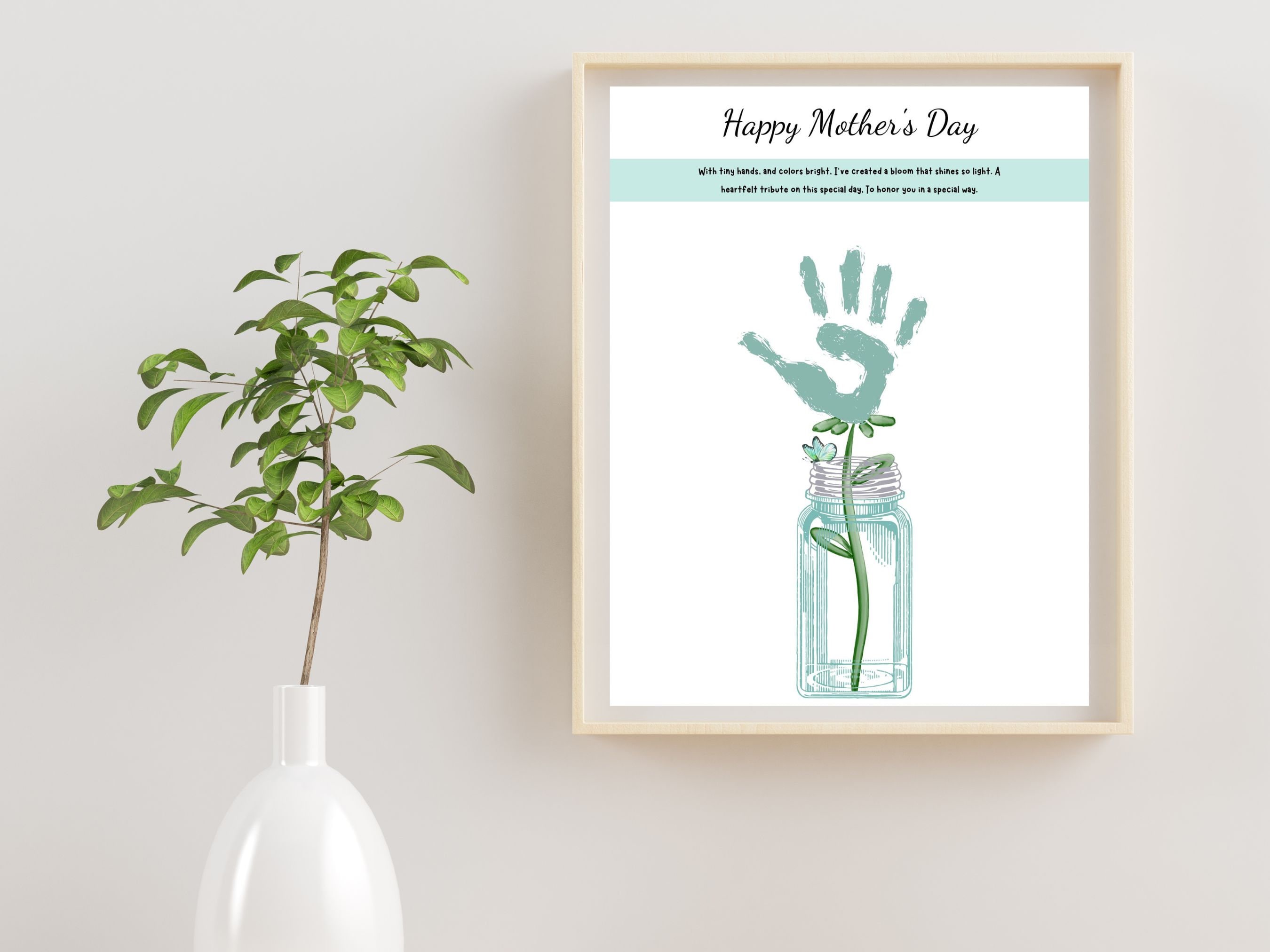 Printable Mother's Day Handprint Craft, Mother's Day Gift, Handprint ...