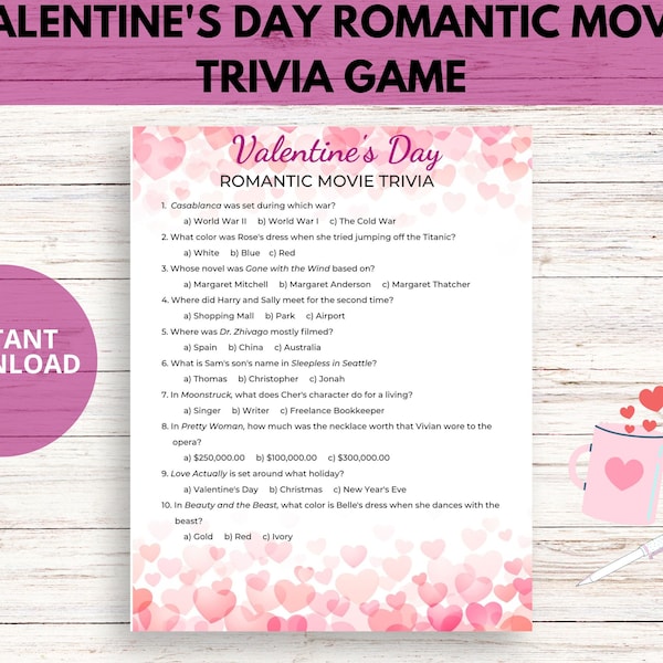 Movie Trivia Game Printable - Etsy