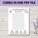 Easter Basket Word Search Puzzle, Spring Activity (printable) - Etsy