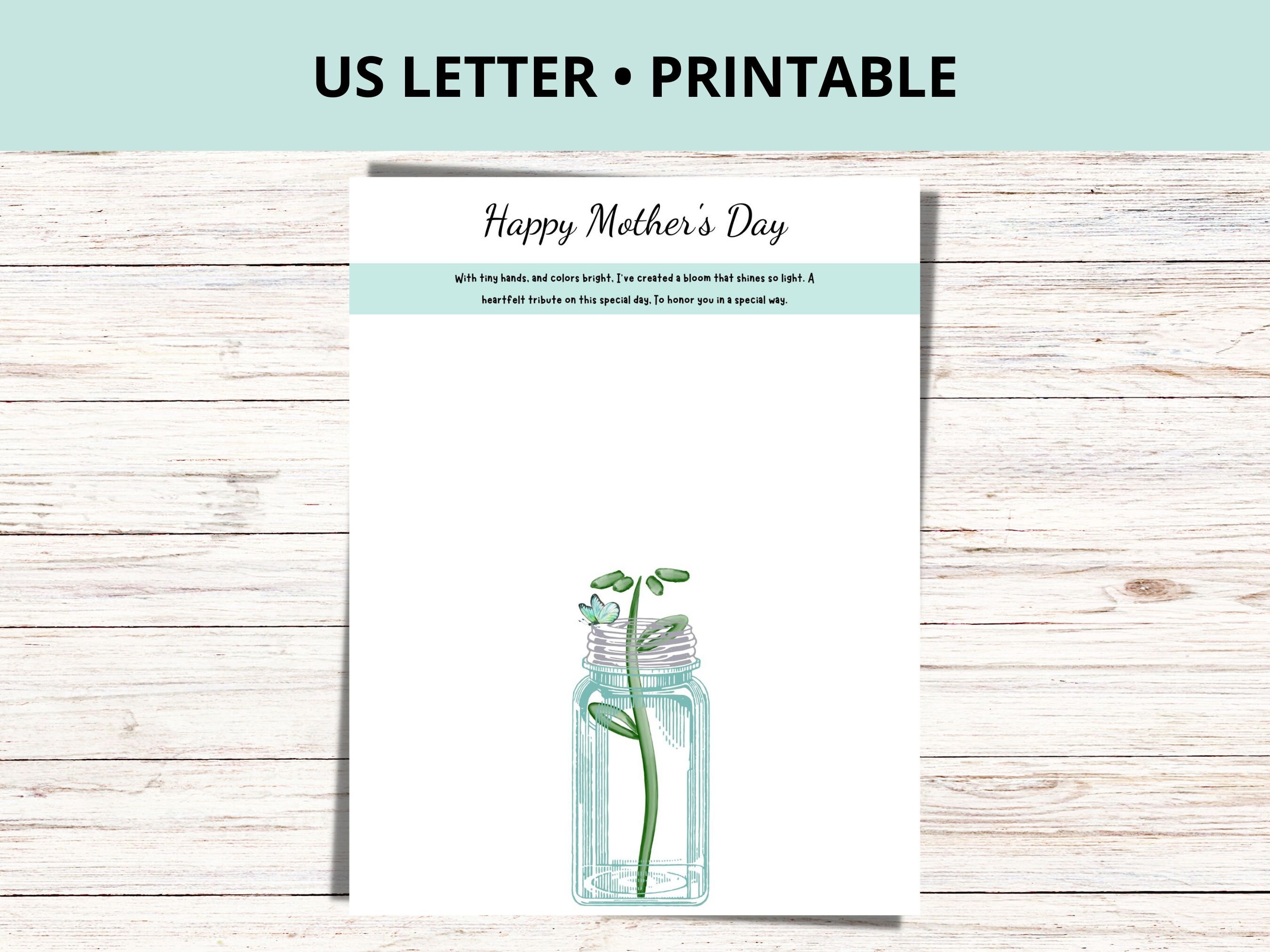 Printable Mother's Day Handprint Craft, Mother's Day Gift, Handprint ...