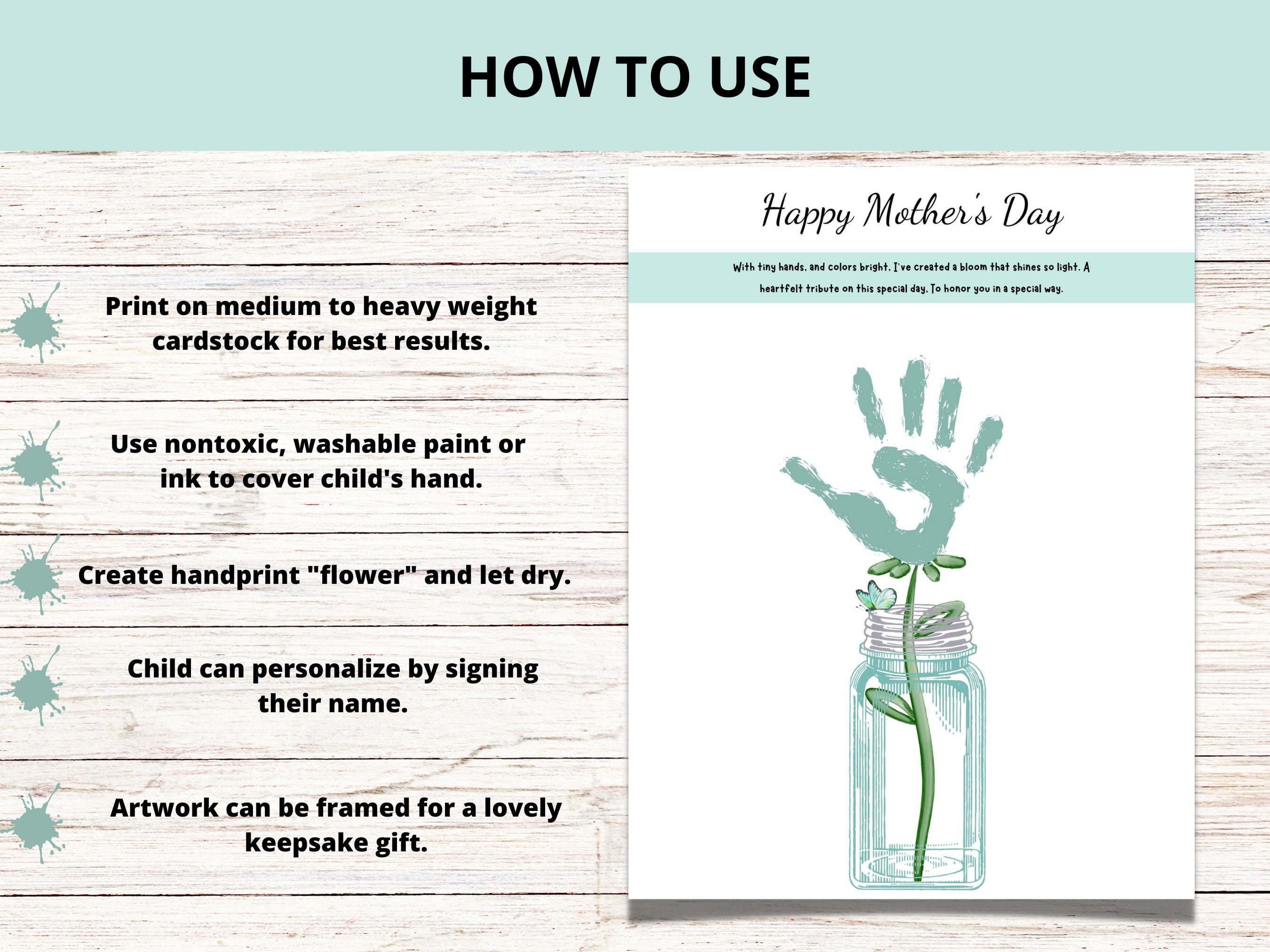 Printable Mother's Day Handprint Craft, Mother's Day Gift, Handprint ...