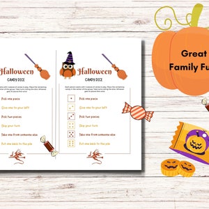 Printable Halloween Games Bundle--word Scramble, Candy Dice, & Think ...