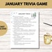 January Trivia Printable Game, Winter Word Game, Winter Home School ...