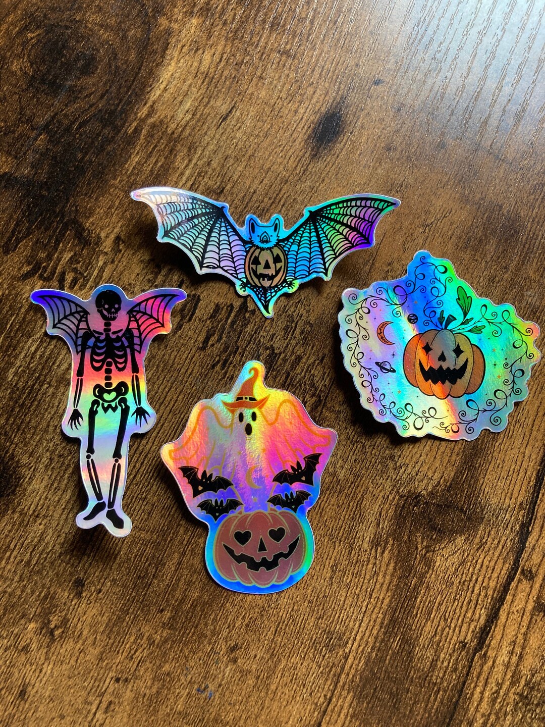 Spooky Friends Sticker Pack Halloween Holographic Water Proof Vinyl ...