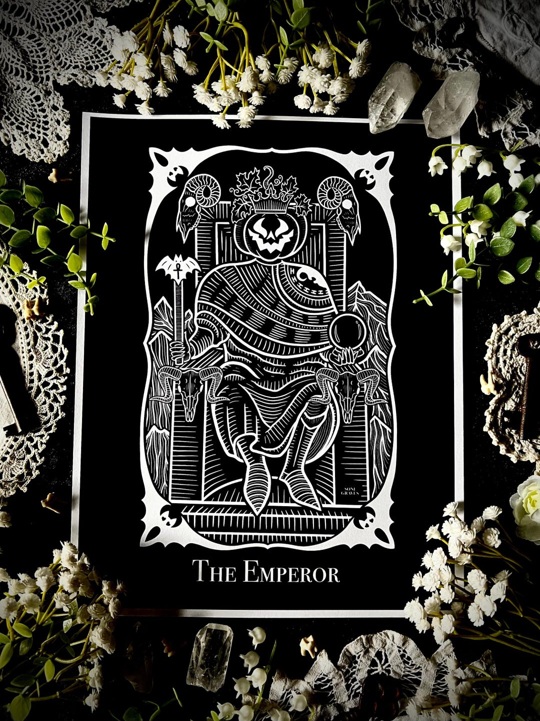 The Emperor Tarot Art Print 8.5" X 11" Letter Size – Gothic Authority ...