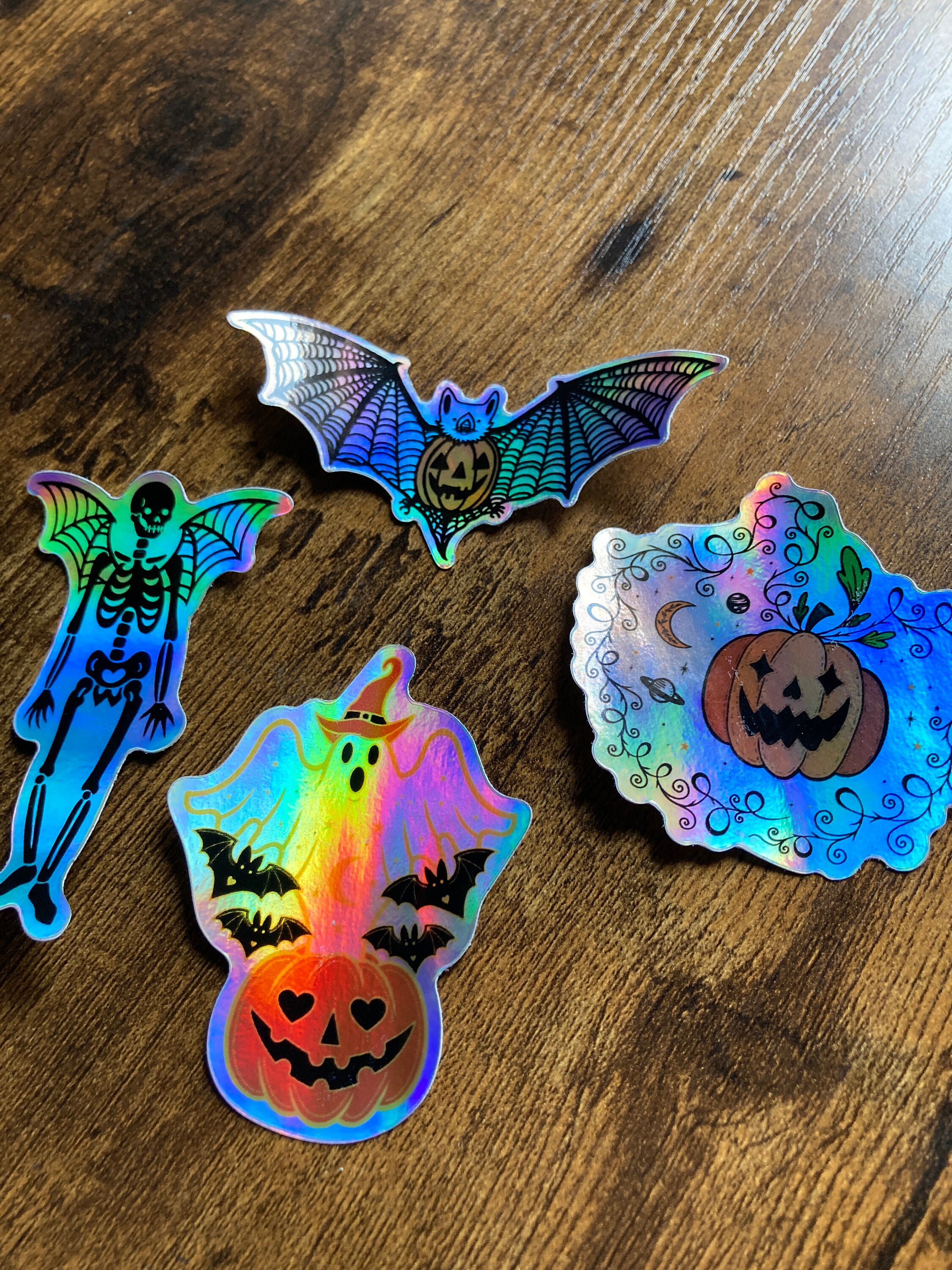 Spooky Friends Sticker Pack Halloween Holographic Water Proof Vinyl ...