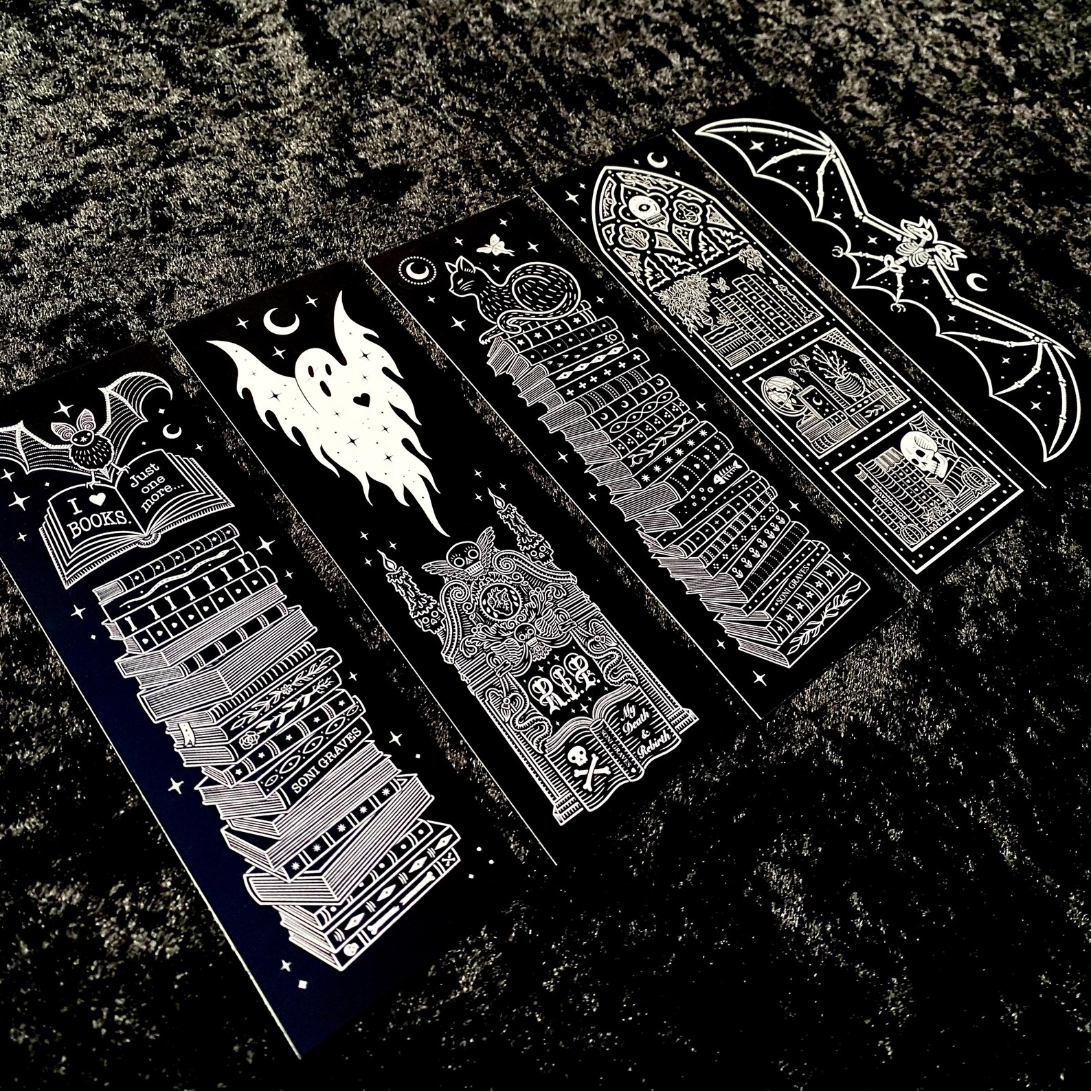 Gothic Bookmarks Pack: Spooky Dark Academia Art, Library Gift - Etsy
