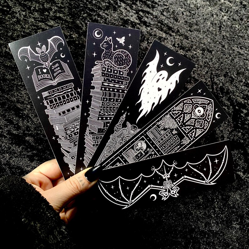 Gothic Bookmarks Pack: Spooky Dark Academia Art, Library Gift - Etsy