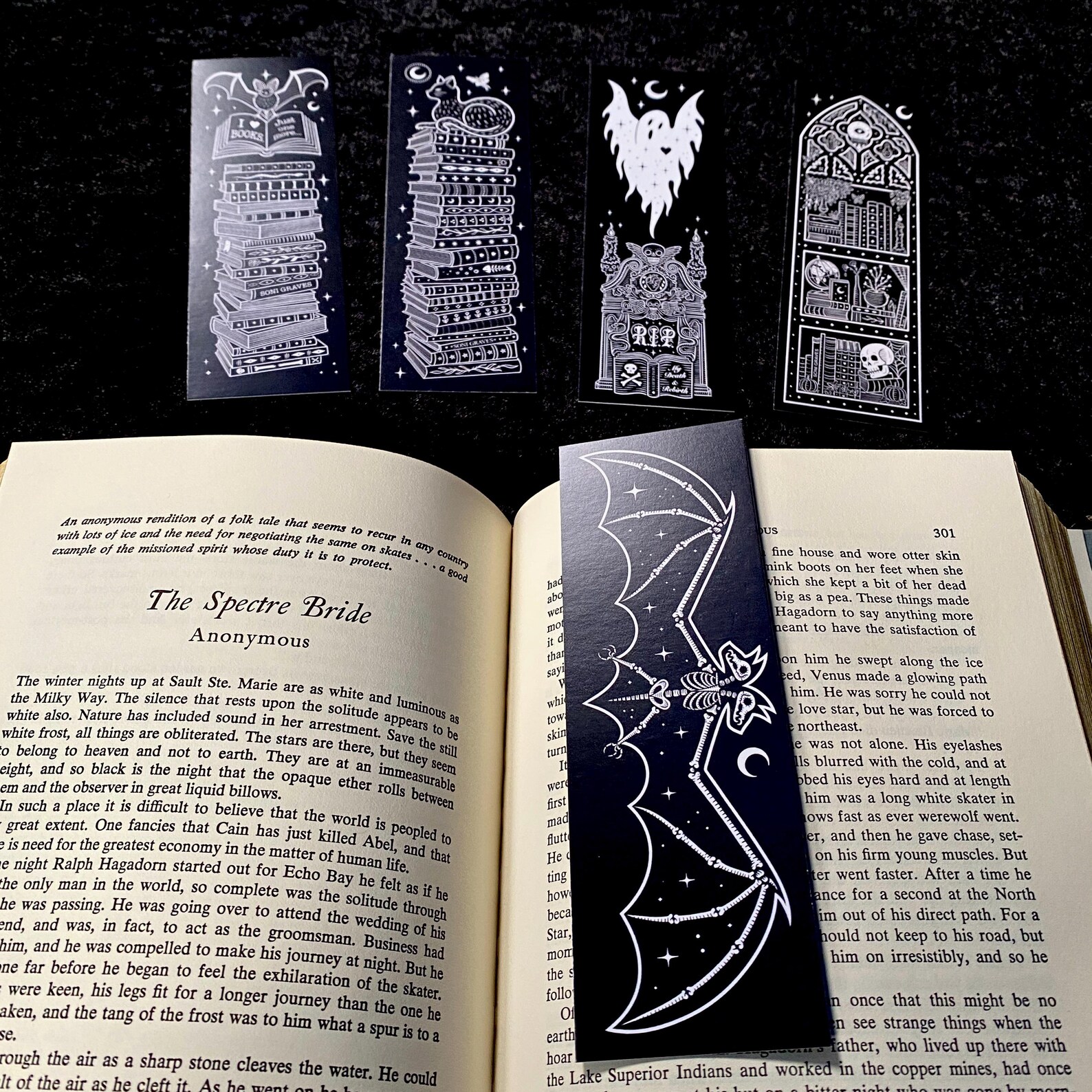 Gothic Bookmarks Pack: Spooky Dark Academia Art, Library Gift - Etsy