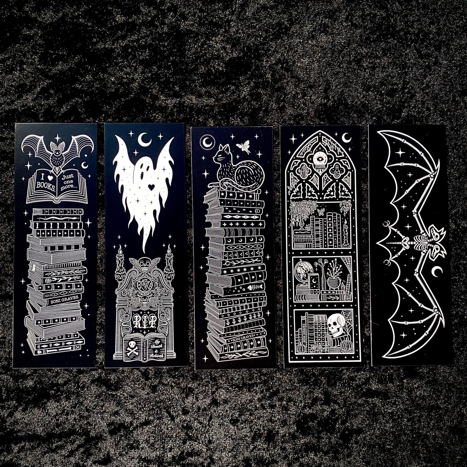 Gothic Bookmarks Pack: Spooky Dark Academia Art, Library Gift - Etsy
