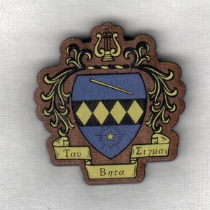 Tau Beta Sigma -- 1.5" Mini Wood Crest - Etsy