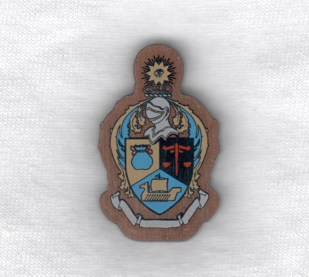 Alpha Kappa Psi -- 1.5" Mini Wood Crest - Etsy