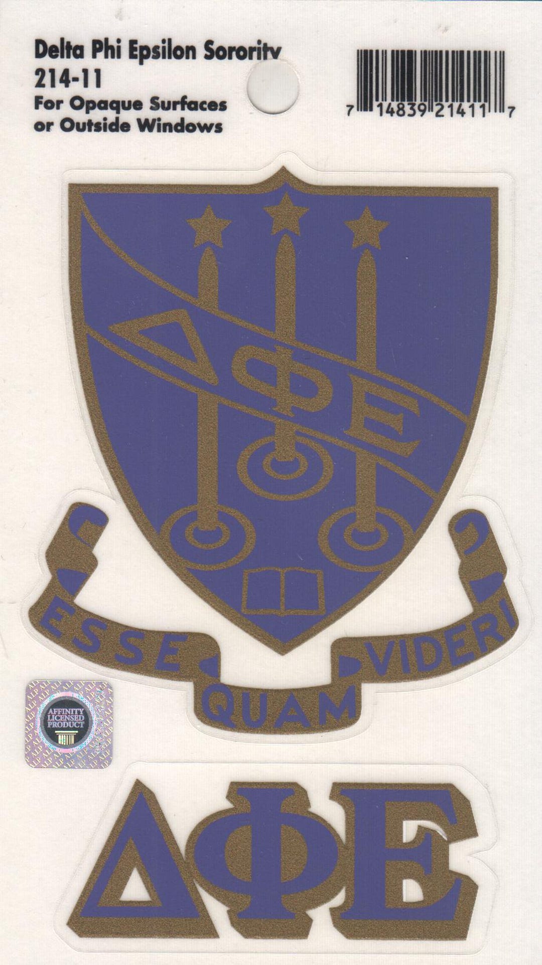 Delta Phi Epsilon - Crest Sticker - Etsy
