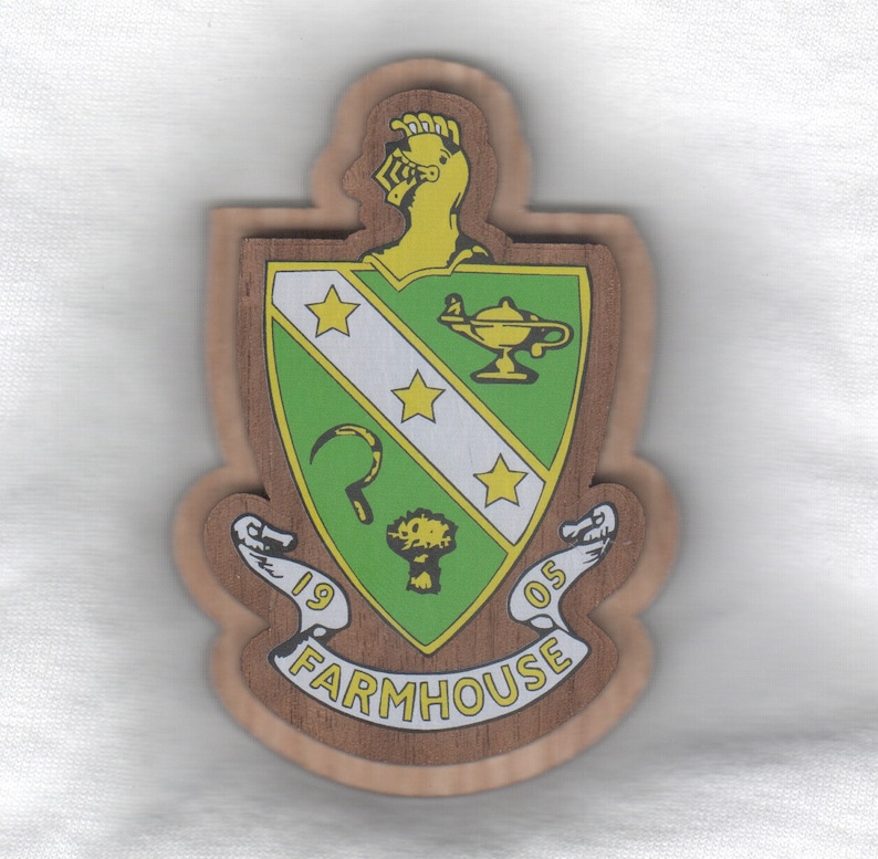 Farmhouse -- 3.5" Double Layer Wooden Crest - Etsy