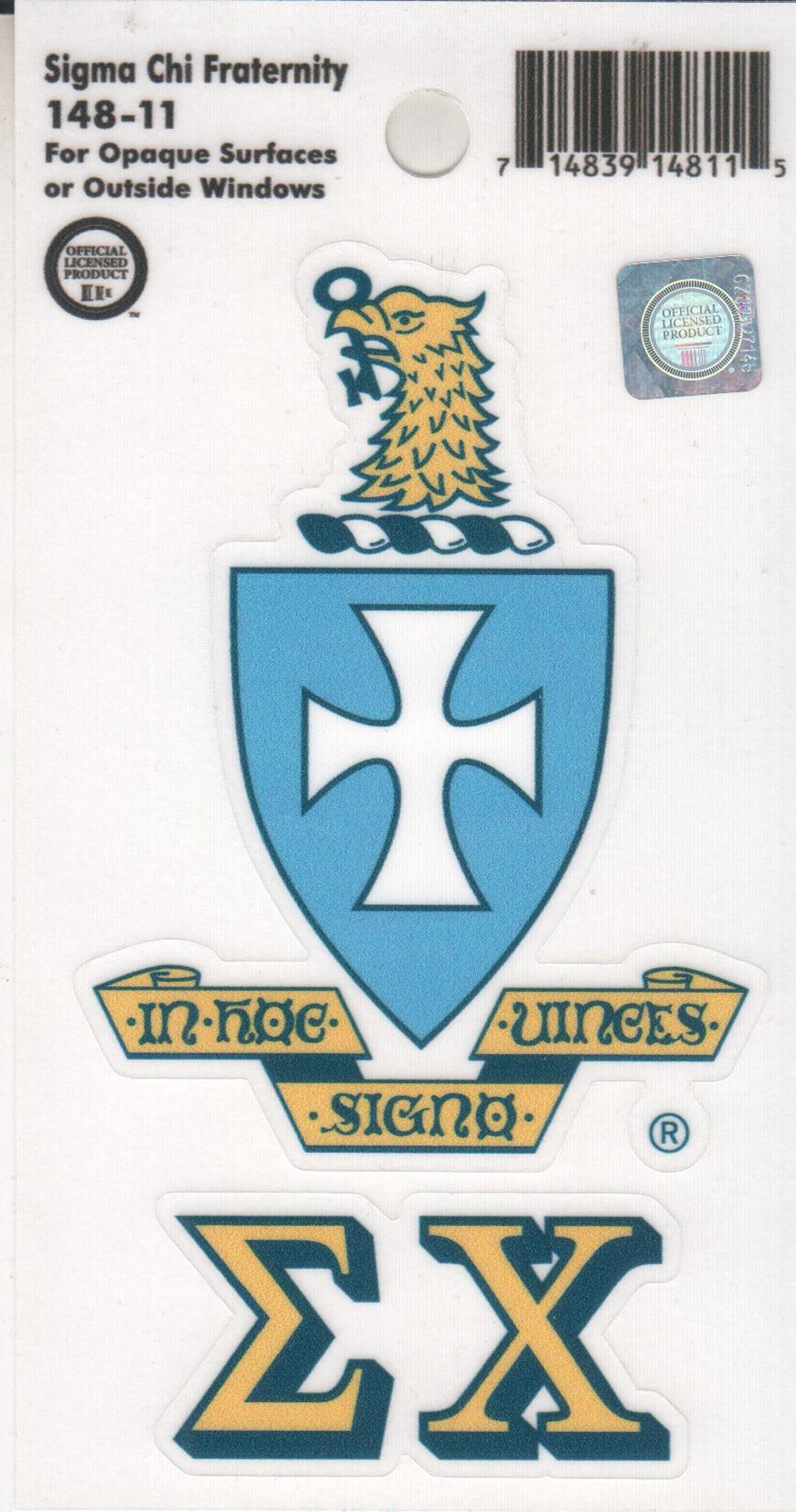 Sigma Chi - Crest Sticker - Etsy