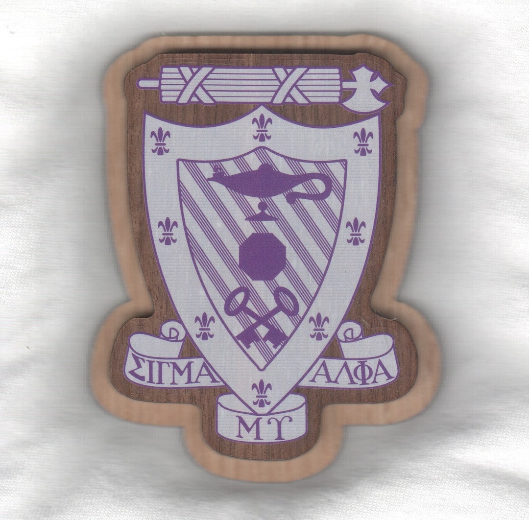 Sigma Alpha Mu -- 4" Double Layer Wooden Crest - Etsy
