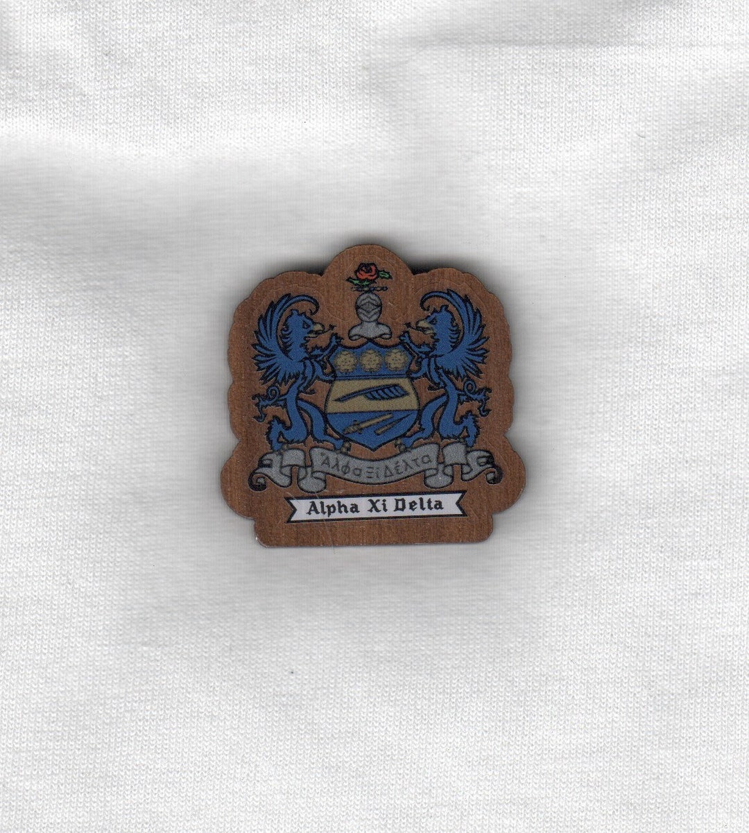 Alpha Xi Delta -- 1.5" Mini Wood Crest - Etsy