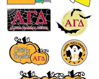 Cherry Sorority Kiss-cut Sticker Alpha Gamma Delta - Etsy