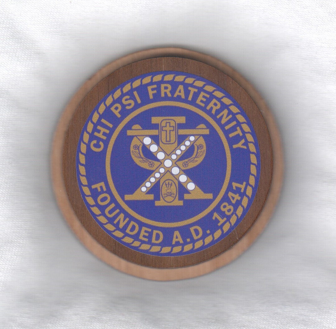 Chi Psi -- 2.75" Double Layer Wooden Crest - Etsy
