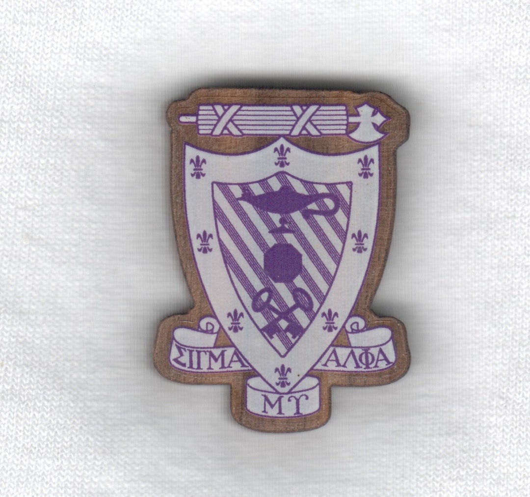 Sigma Alpha Mu -- 1.5" Mini Wood Crest - Etsy