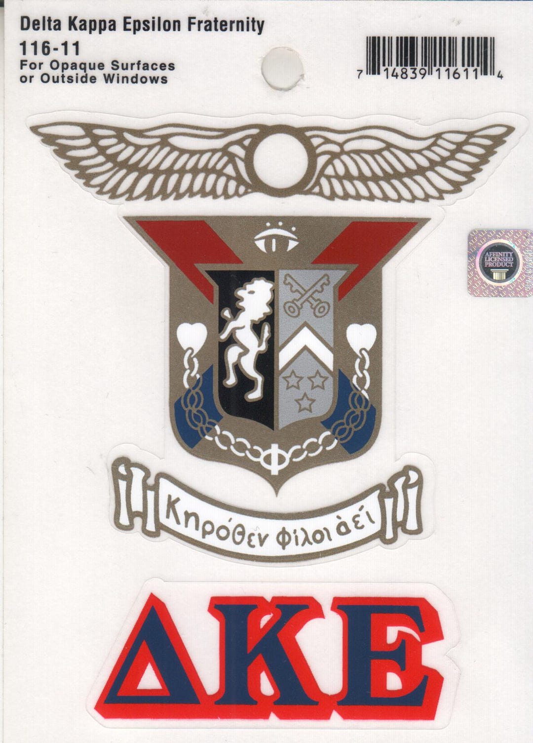 Delta Kappa Epsilon - Crest Sticker - Etsy