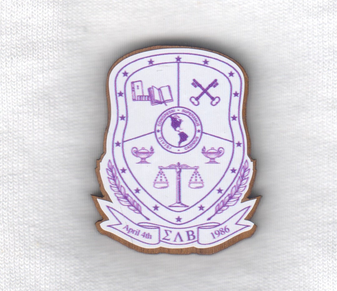 Sigma Lambda Beta -- 1.5" Mini Wood Crest - Etsy