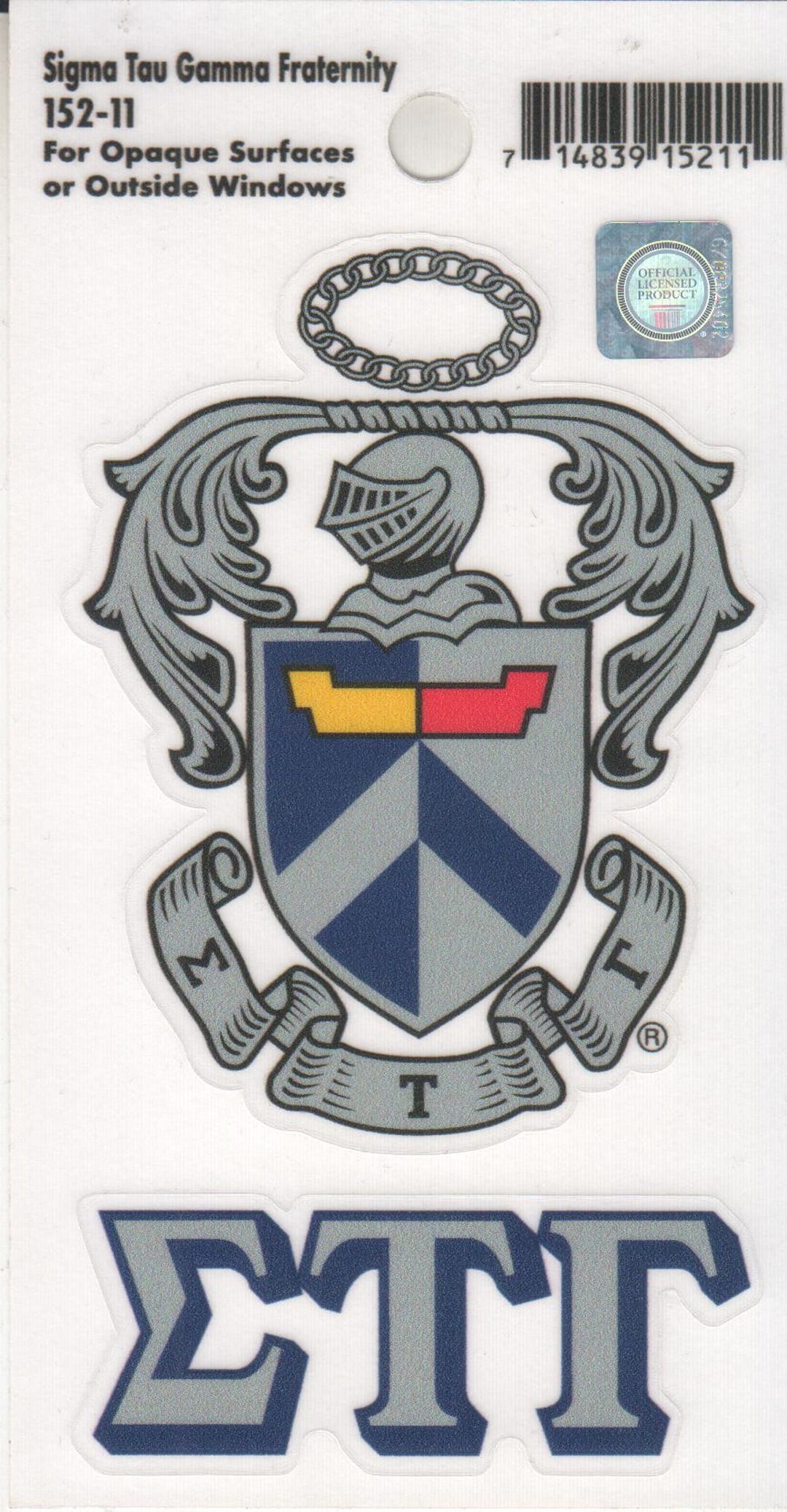 Sigma Tau Gamma - Crest Sticker - Etsy