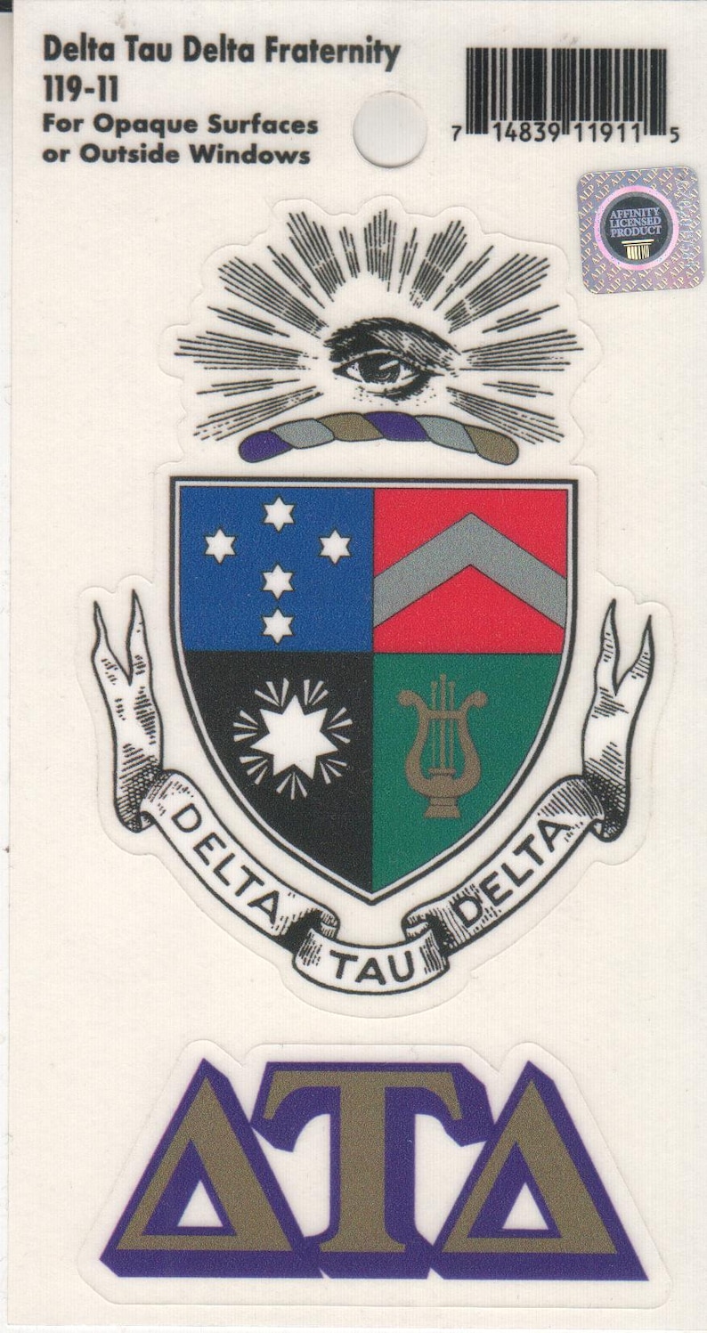Delta Tau Delta - Crest Sticker - Etsy