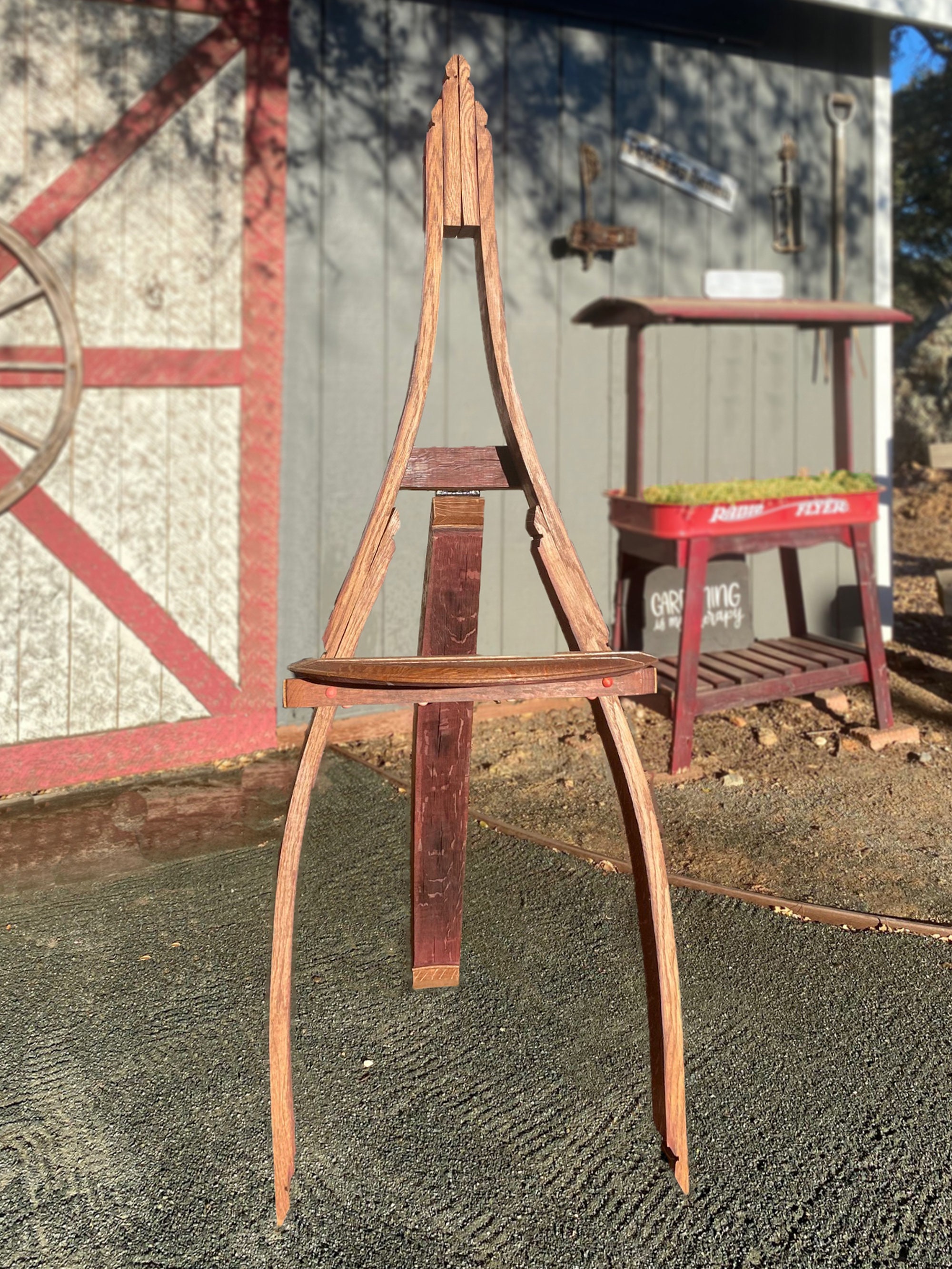 Artisan Crafted Recycled Wine Barrel Easel for Weddings, Business and ...