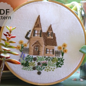 Cottage Garden - Hand Embroidery Pattern PDF - Instant Digital Download ...