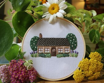 Custom House Embroidery New Home Gift - Etsy