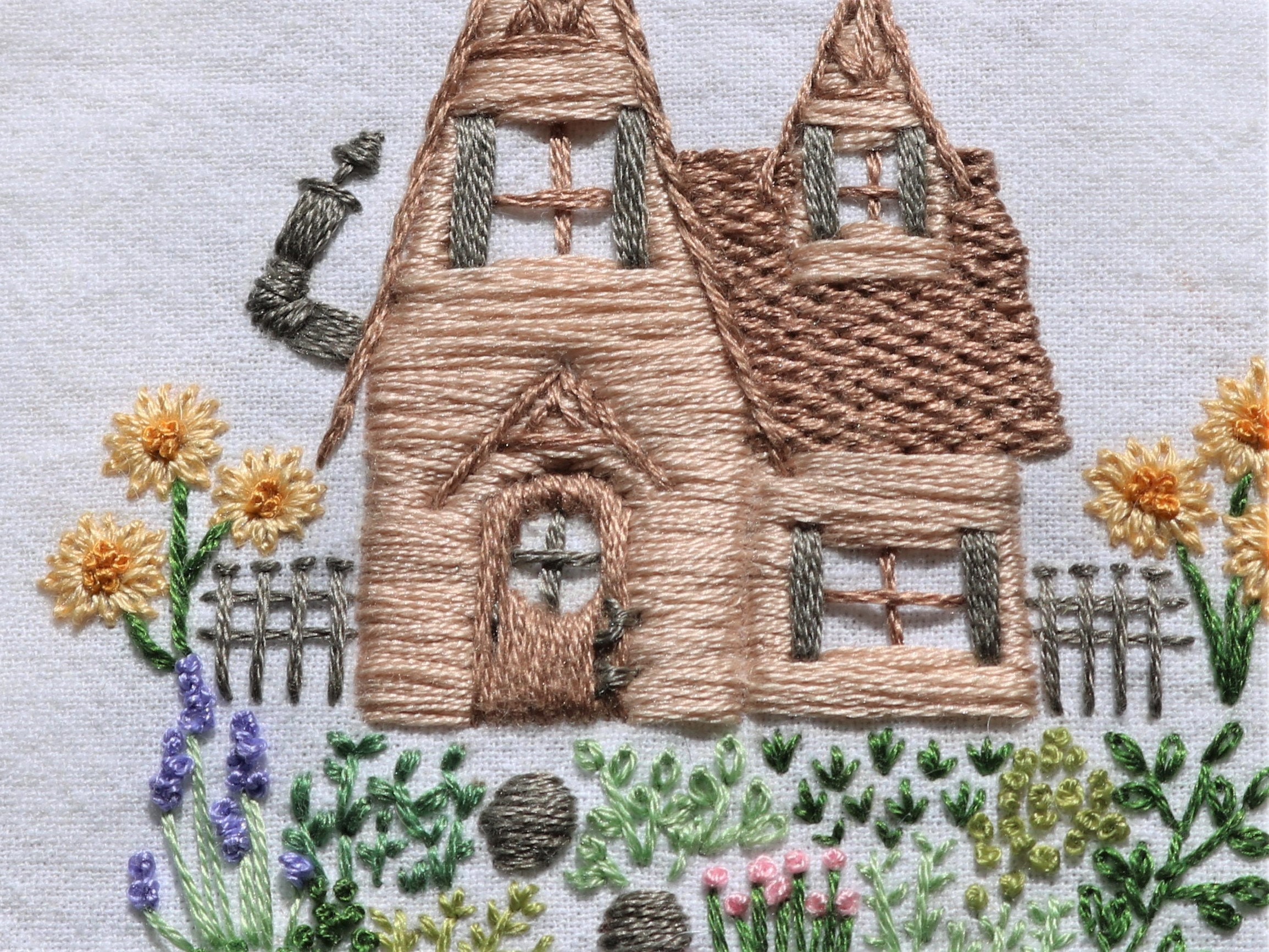 Cottage Garden - Hand Embroidery Pattern PDF - Instant Digital Download ...