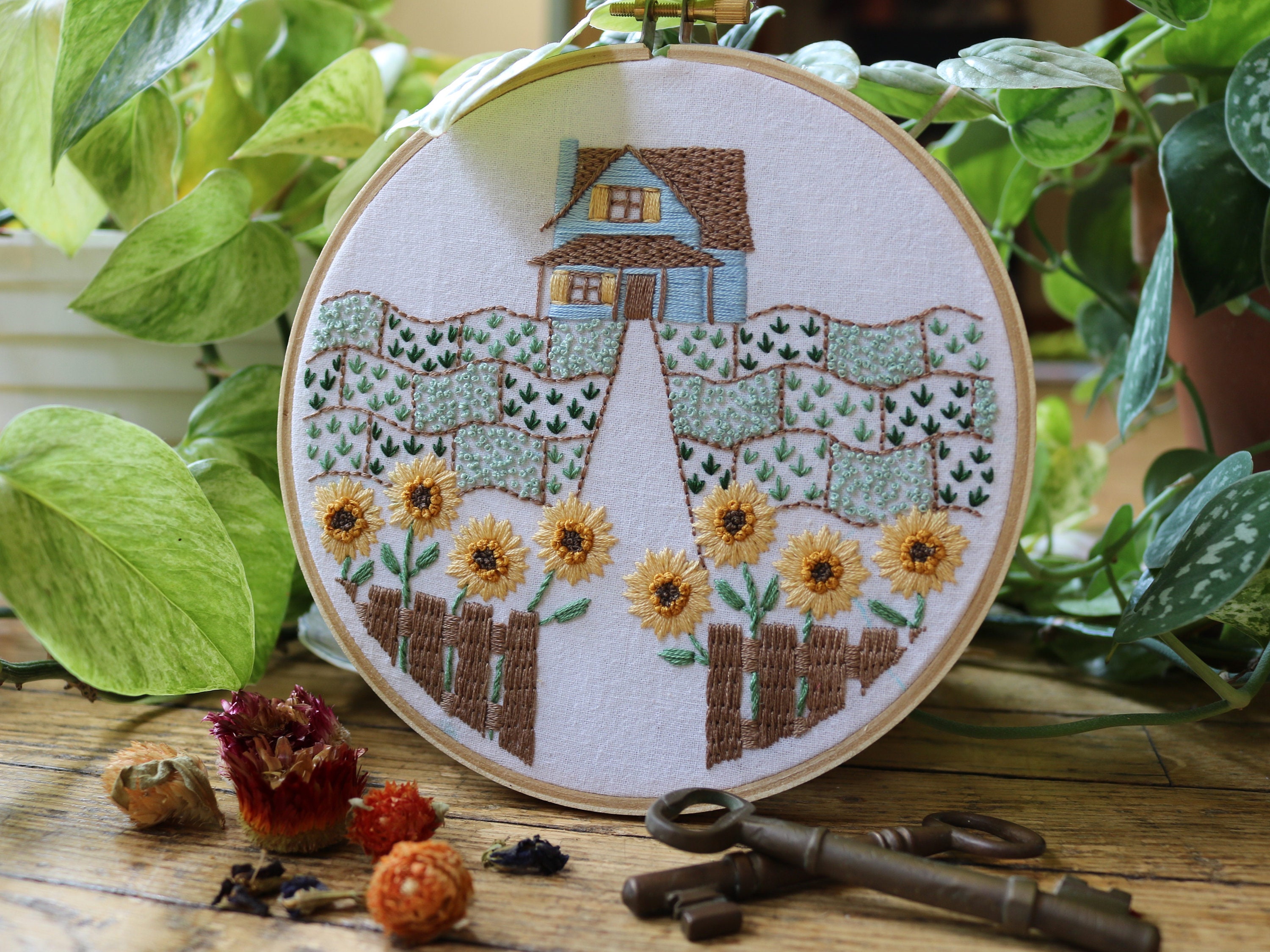 Homestead Garden - Hand Embroidery Pattern PDF - Instant Digital ...