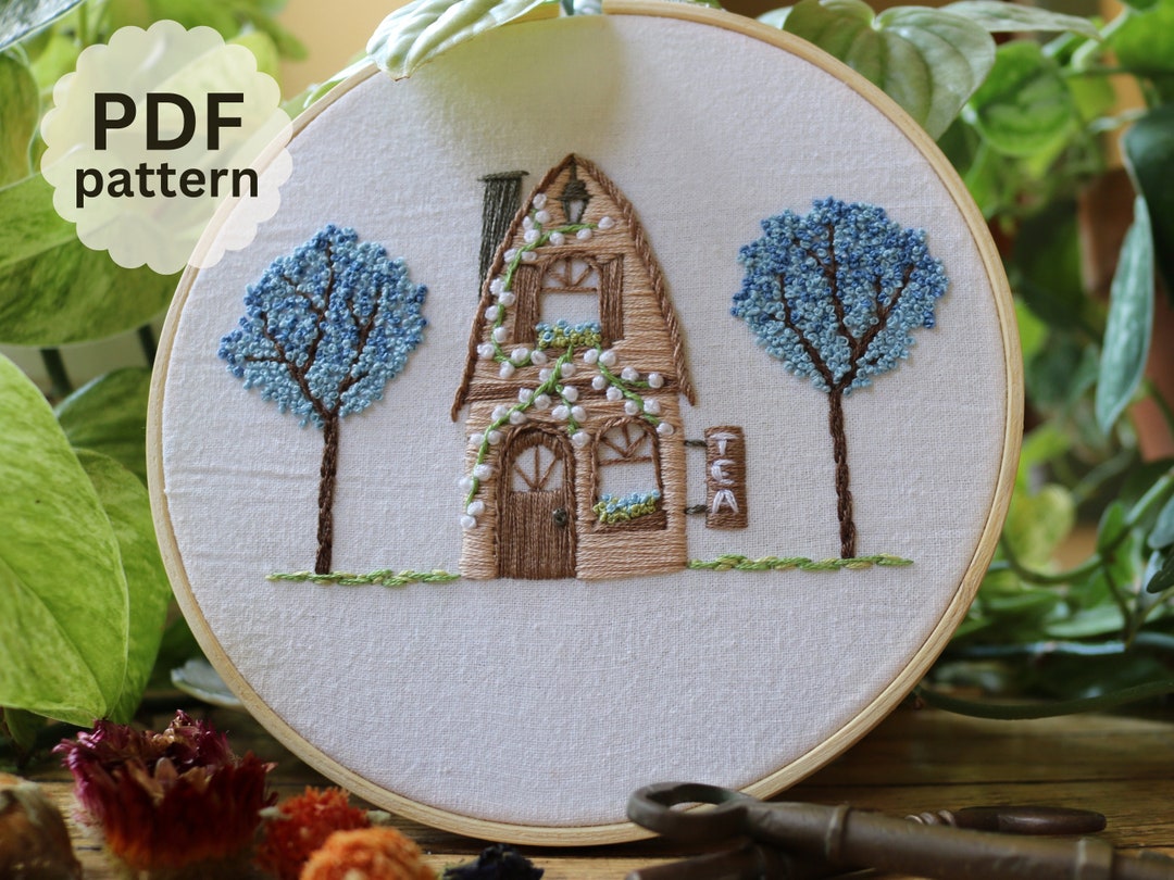 Pretty Tea Shop - Hand Embroidery Pattern PDF - Instant Digital ...