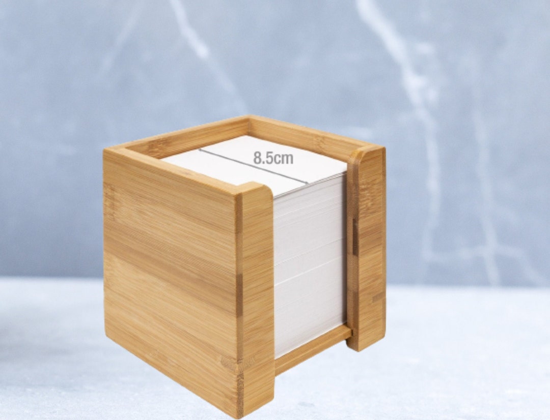 Note Pad Block Memo Pad Bamboo Paper Dispenser Holder Paper - Etsy UK