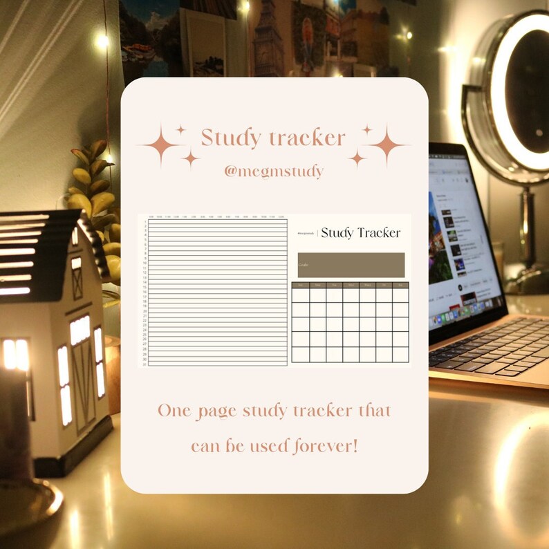 One Page Study Tracker / Planner - Etsy