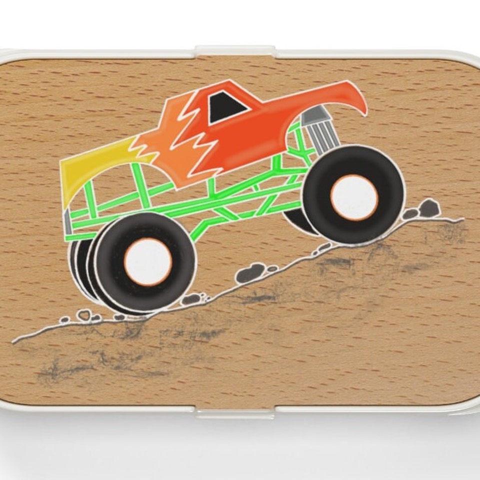 Bento Box, Lunch Box, Snack Box, Monster Truck Lunch Box sold by Ian ...