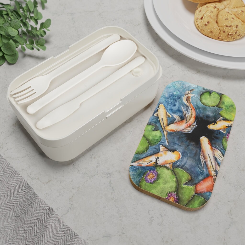 Koi Pond, Bento Box, Lunch Box, Snack Box - Etsy